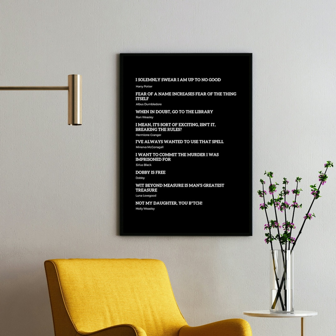 Famous Movie Quotes Poster, Wall Art Print, Wall Décor, Printable Wall ...