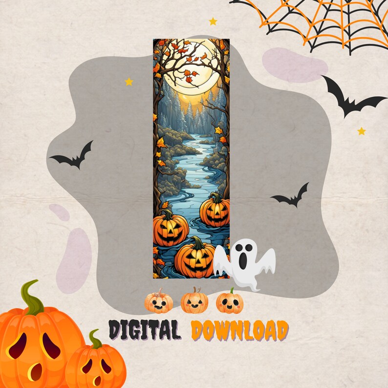 3 Halloween Bookmark, Bookmark Printable, Bookmark Set, Spooky Cute ...