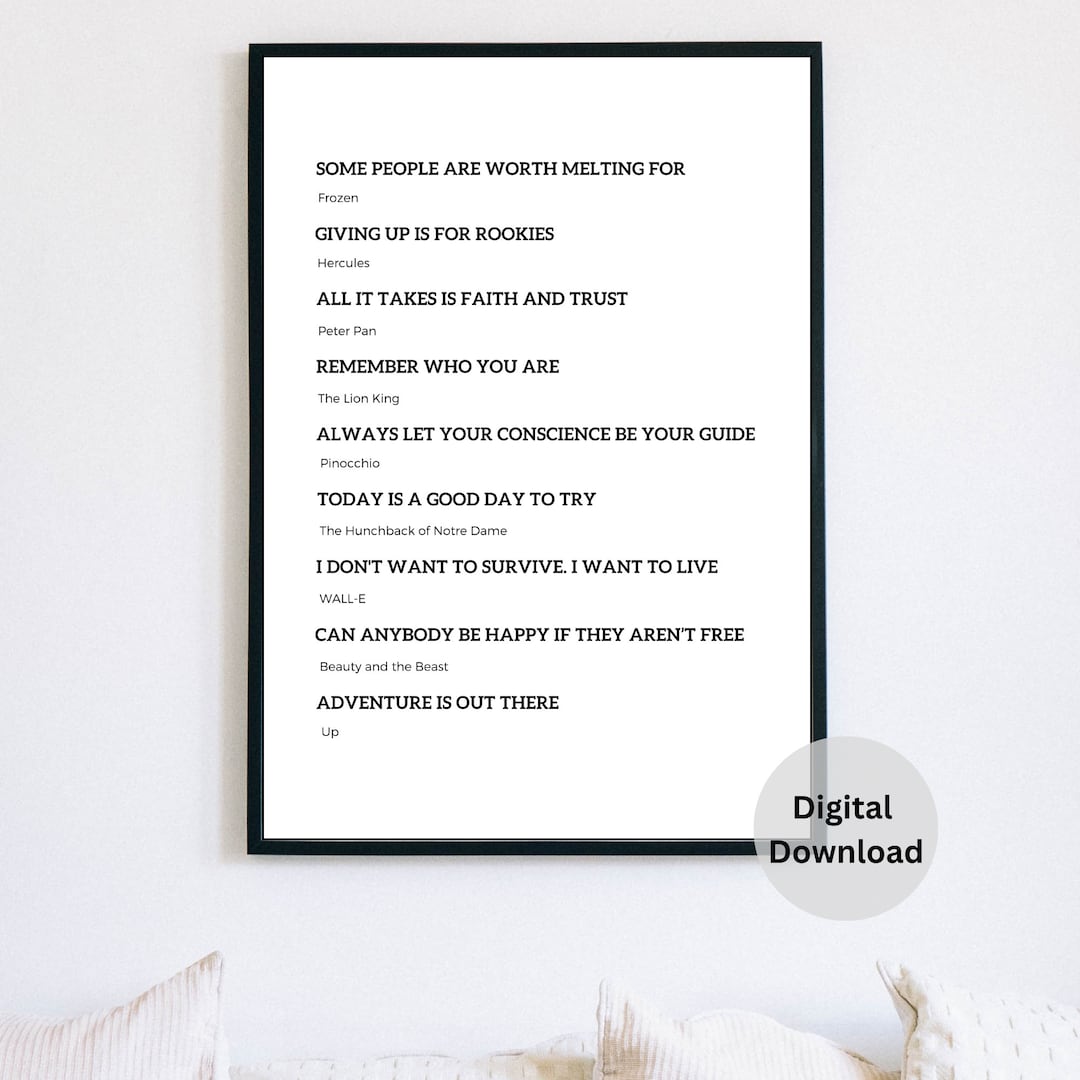 Famous Movie Quotes Poster, Wall Art Print, Wall Décor, Printable Wall ...