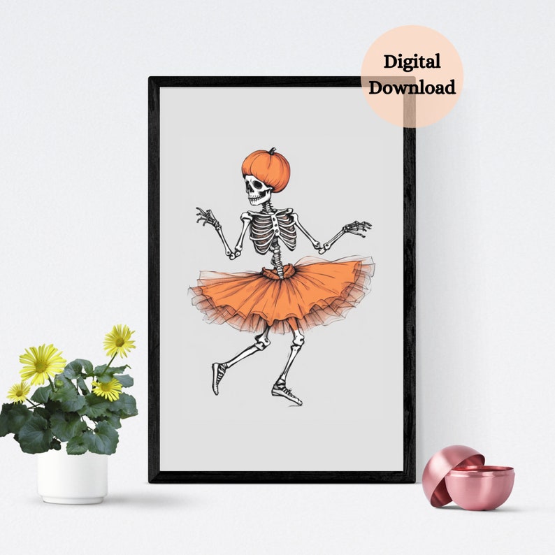Dancing Skeletons Print Set of 3, Skeleton Art, Funny Wall Art ...