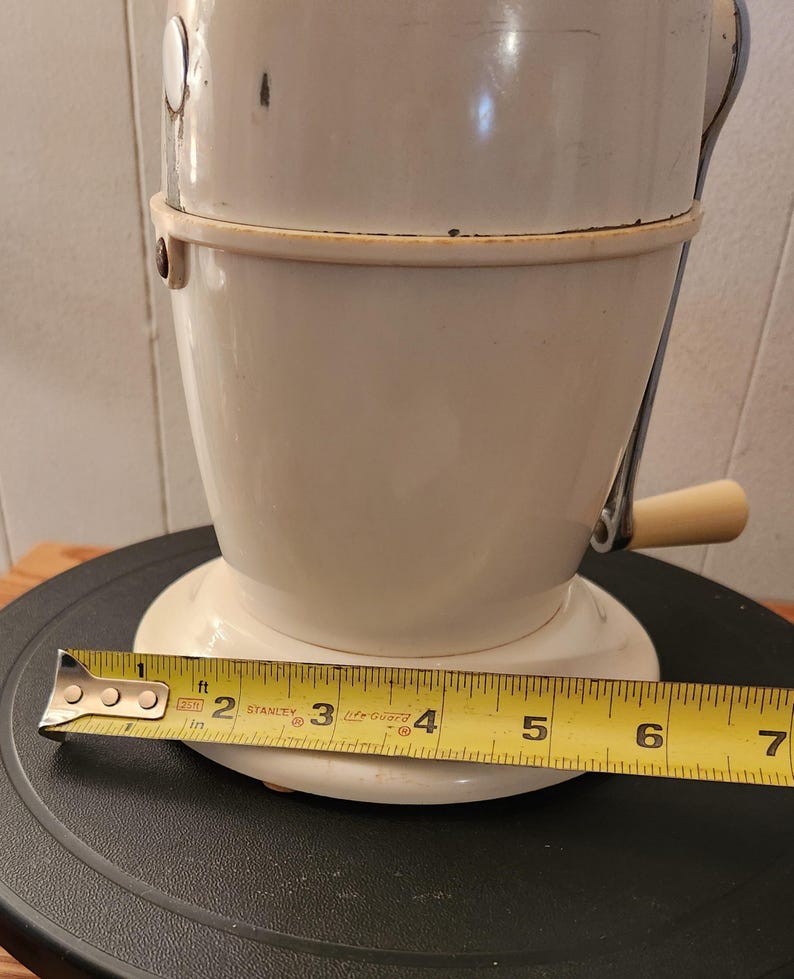 Vintage White Manual Ice Crusher With Chrome Handle Mid Century ...