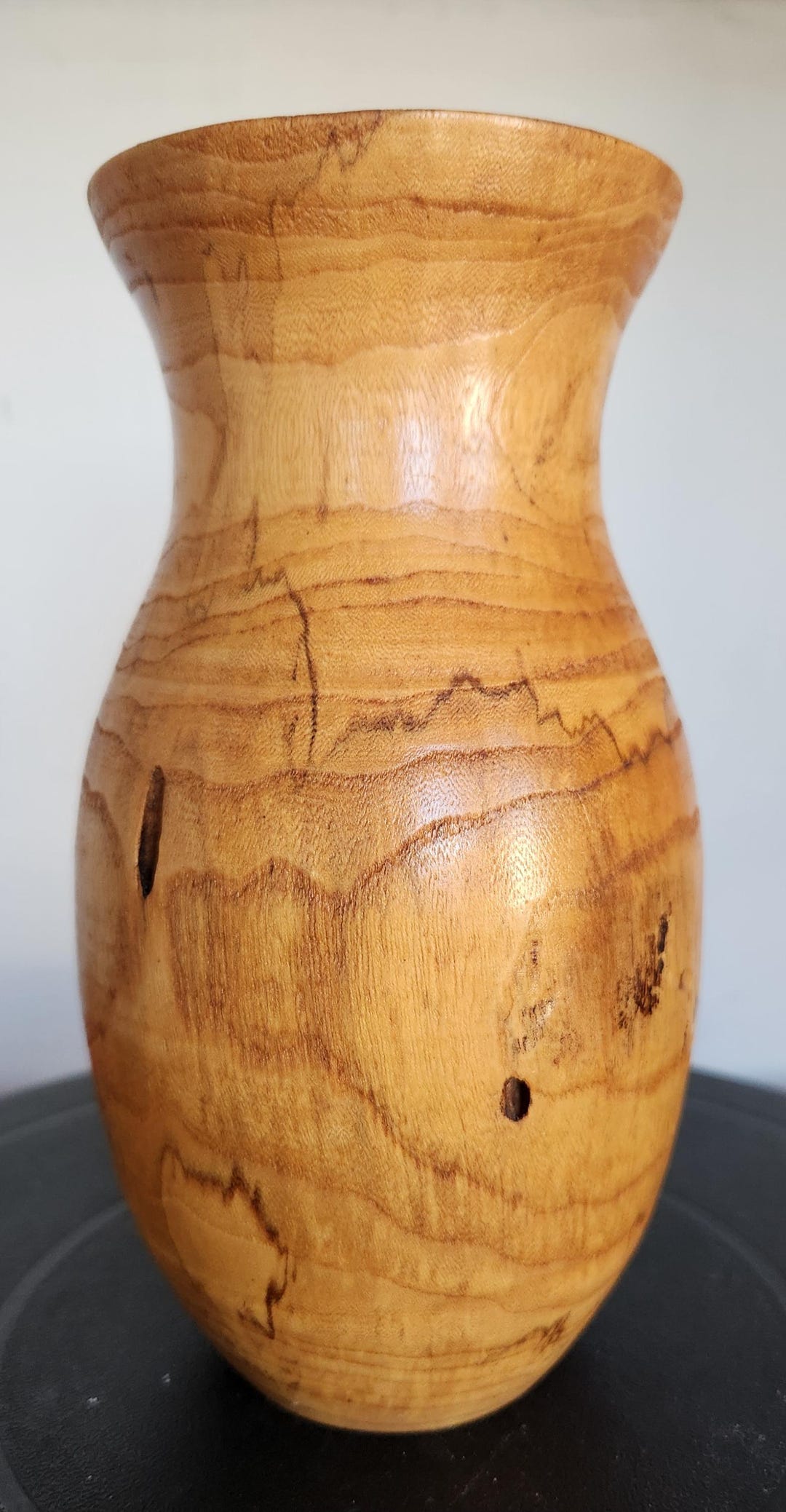 Vintage Handcrafted Elm Wood 7” Tall Vase Signed by Ron Whaley 1998 - Etsy