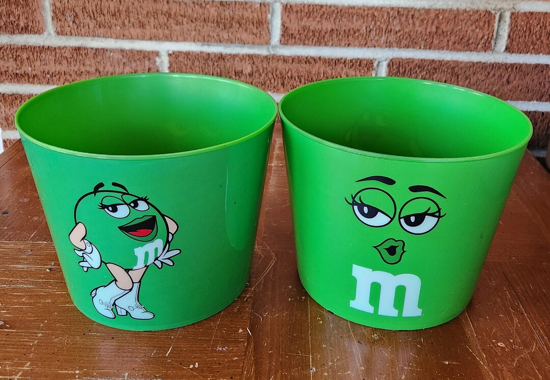 Vintage MM Green Gourmet Popcorn Bucket – Fun & Nostalgic Collectible ...