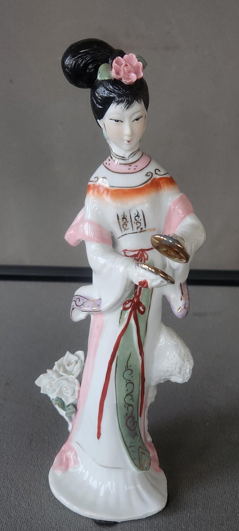Vintage Chinese Court Lady Porcelain Figurine Hand Painted Palace Lady ...