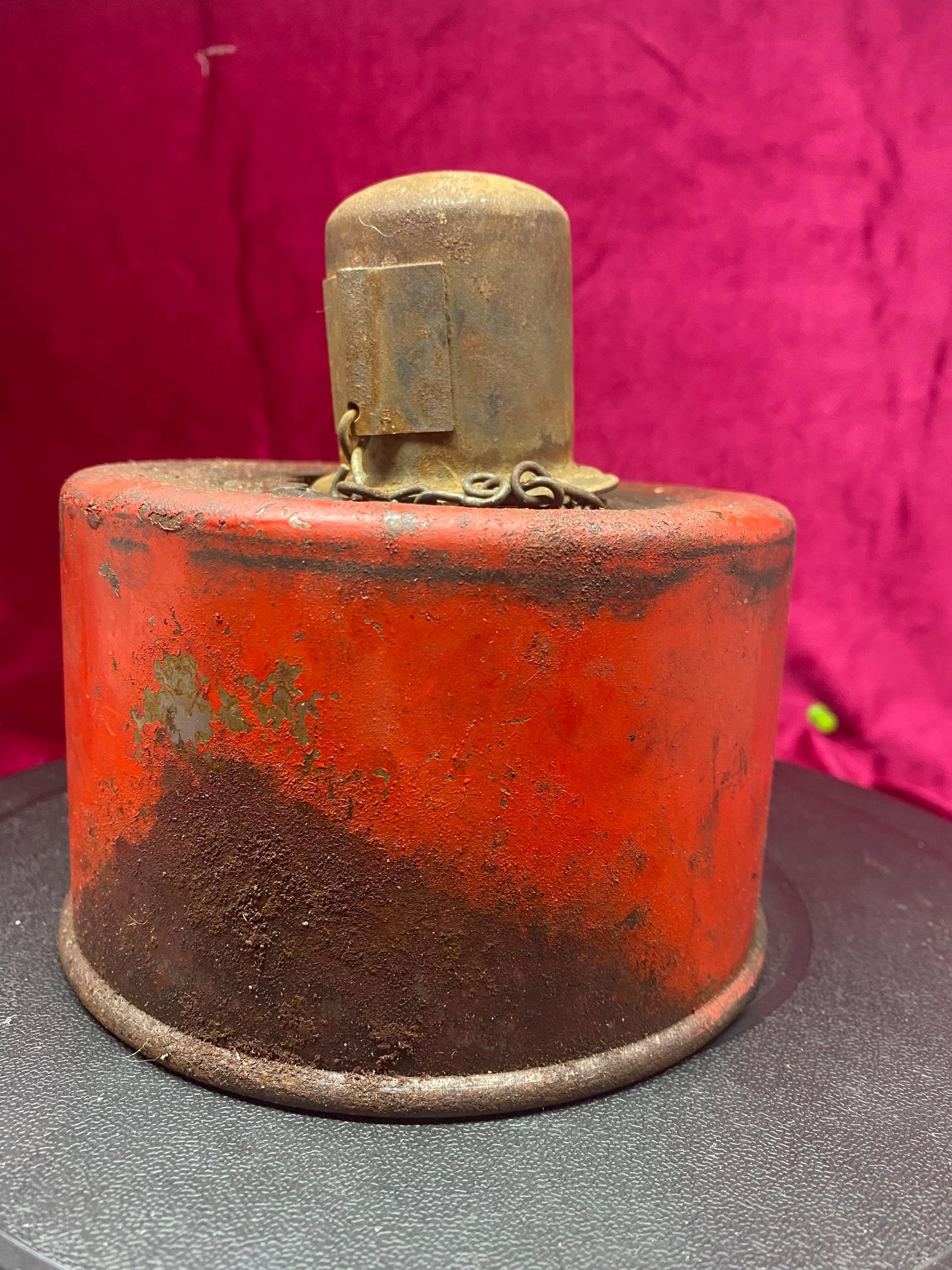 Vintage Type C Road Flare Smudge Pot – Industrial Steel Warning ...