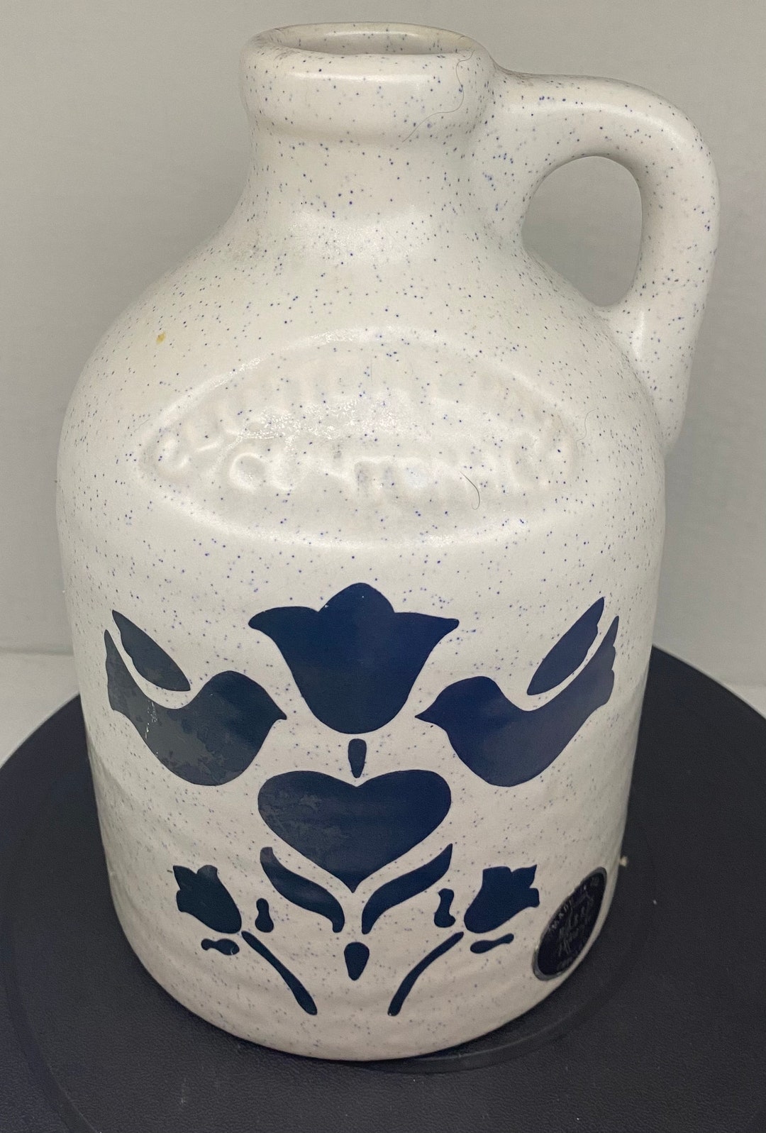 Vintage Harris Potteries Chicago Speckled Stoneware 2 Quart Jug Vase ...