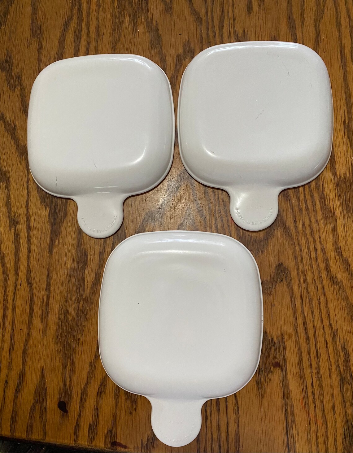 Vintage Set of 3 Corning Ware Pyroceram Square Sandwich Plates/ Bread ...