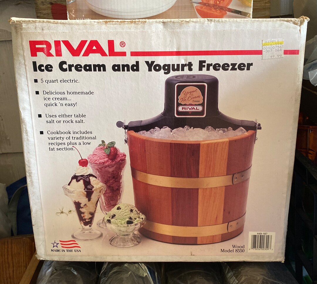 Vintage Rival 8550 5-quart Wooden Electric Ice Cream Maker New - Etsy