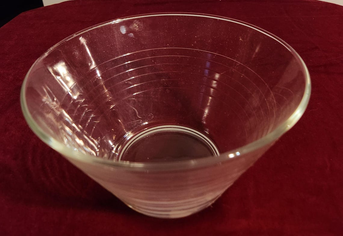 Vintage Bormioli Rocco 7-piece Glass Bowl Set - One Fruit Bowl and 6 ...