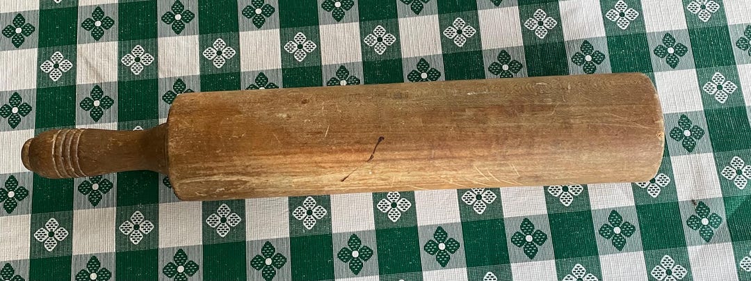 Primitive Vintage Wooden Rolling Pin / Pounder / Cabbage Tamper ...