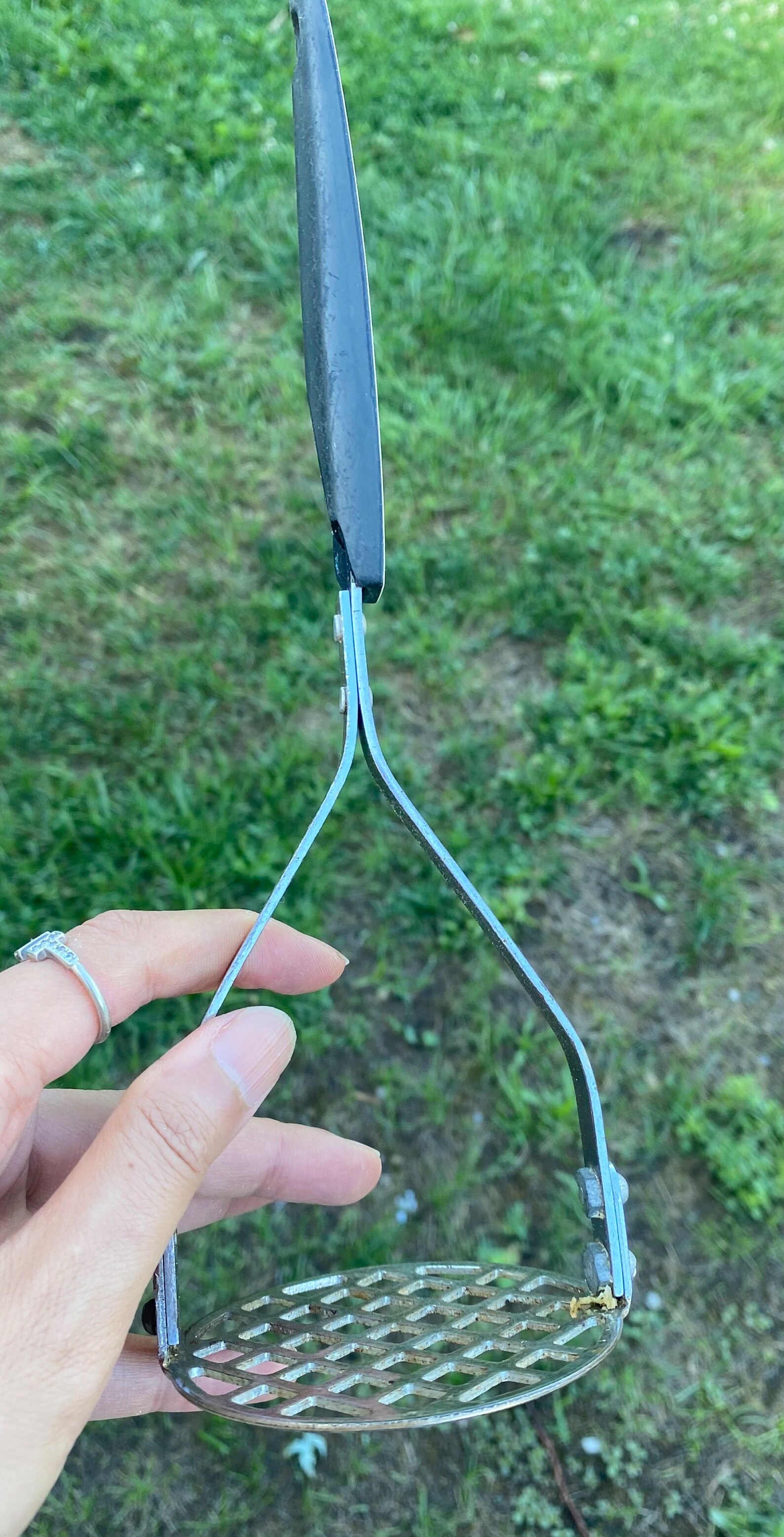 Vintage Potato Masher - Blue Flowers Pattern - Etsy