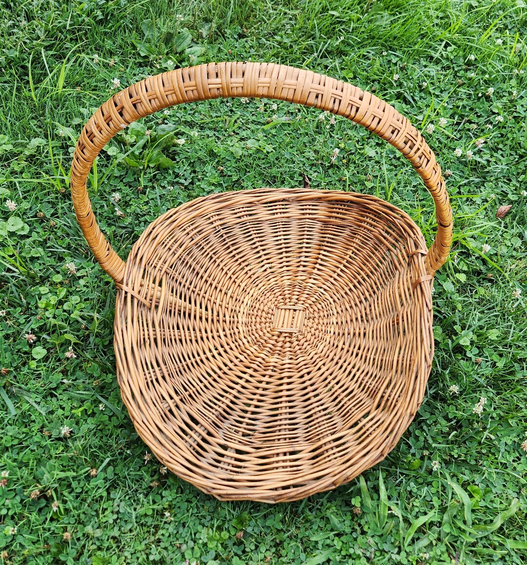 Vintage Local Amish Handmade Extra Large Flower Gathering Basket – 23 ...