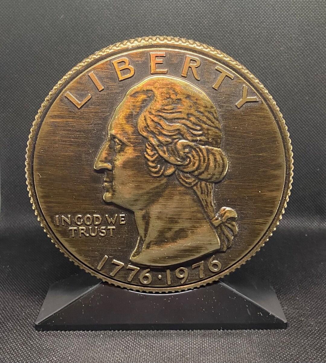 Vintage Metal Gold Tone 1776 - 1976 Bicentennial Quarter Piggy Bank - Etsy