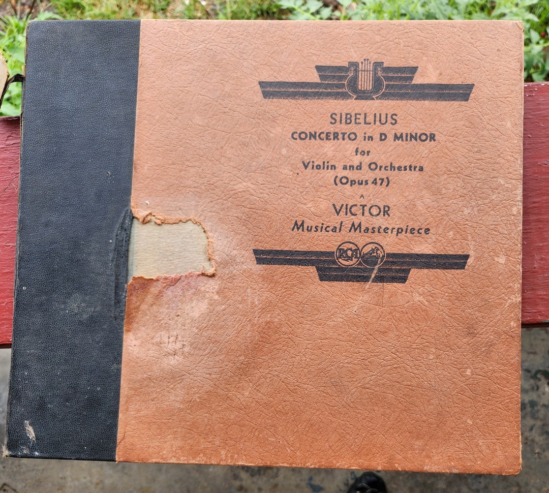 Vintage 4-piece Vinyl Records Set: Sibelius Concerto in D Minor for ...