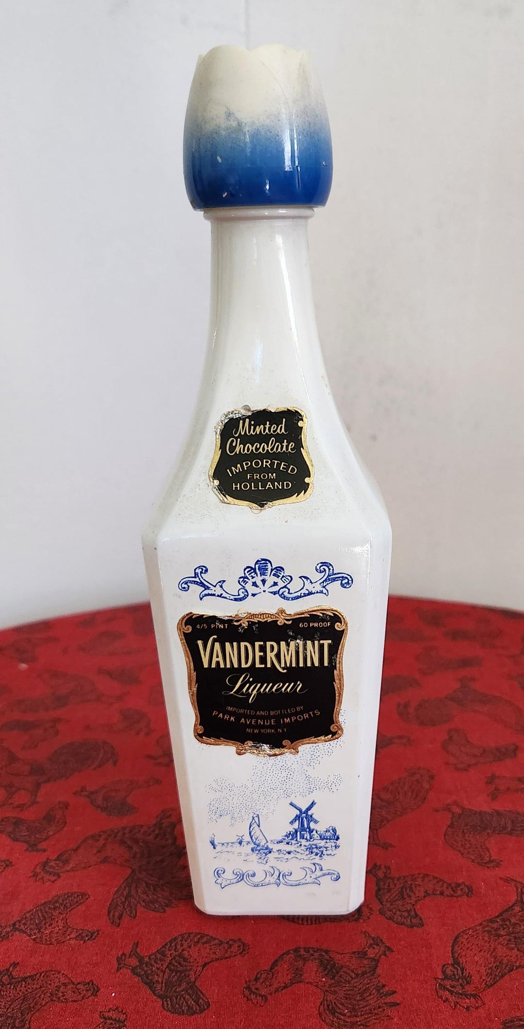 Vintage 1970s Vandermint Liqueur Bottle, Imported From Holland – 9.25 ...
