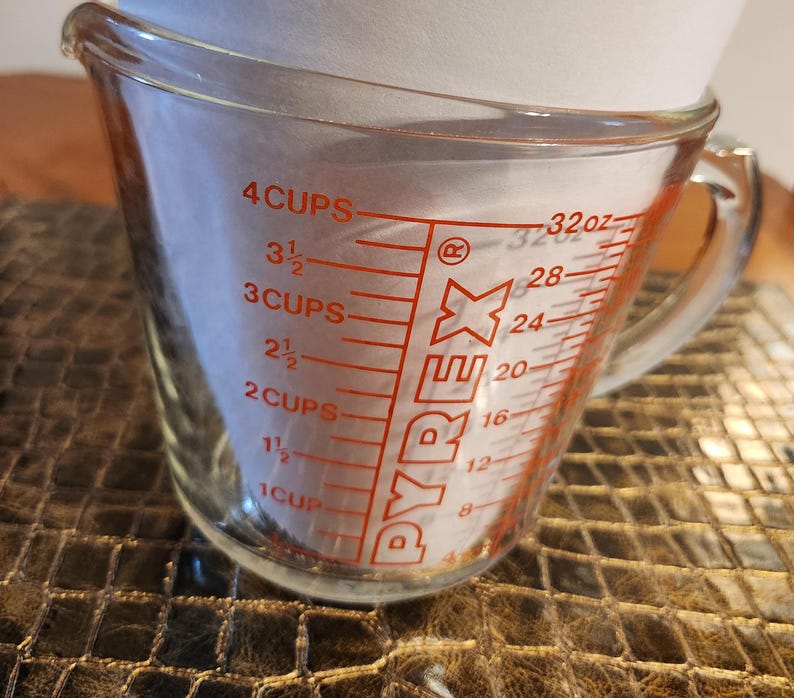 Vintage Pyrex Clear Glass Measuring Cup 532D-20 4-cup Capacity Made in ...