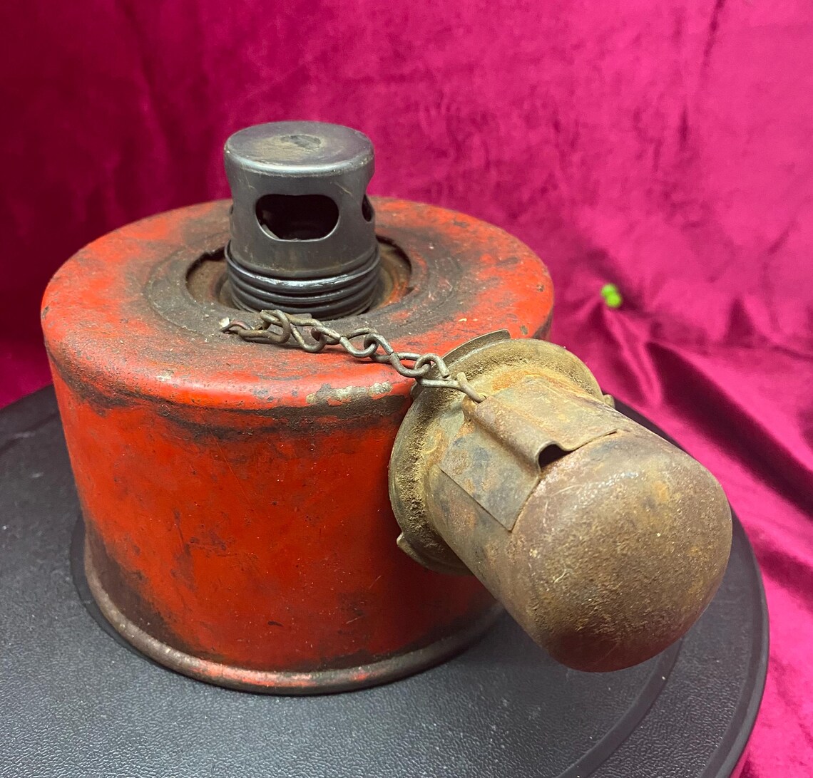 Vintage Type C Road Flare Smudge Pot – Industrial Steel Warning ...