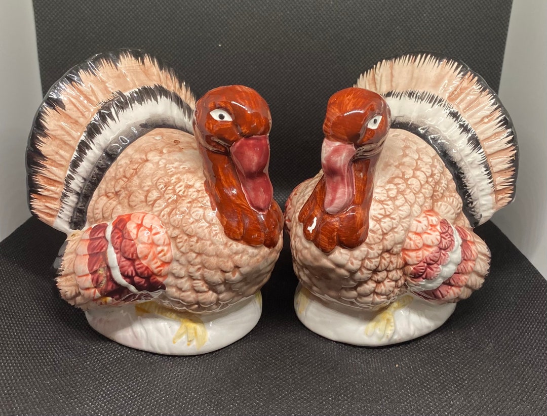Vintage Ceramic Turkey Salt & Pepper Shakers - Etsy