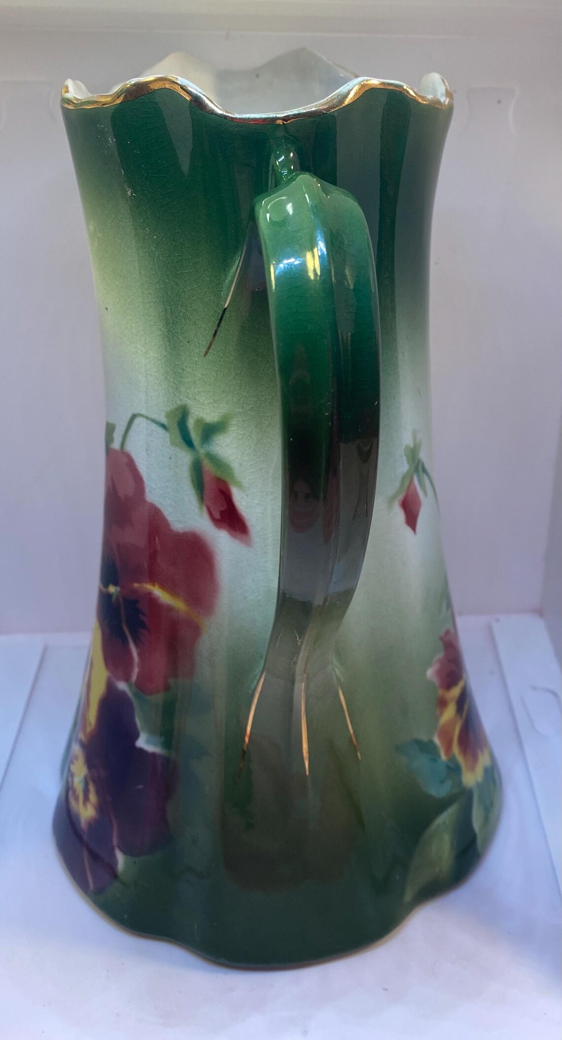 Rare Find Antique Handpainted 24kt Gold Gilding Leaf K&G Luneville ...