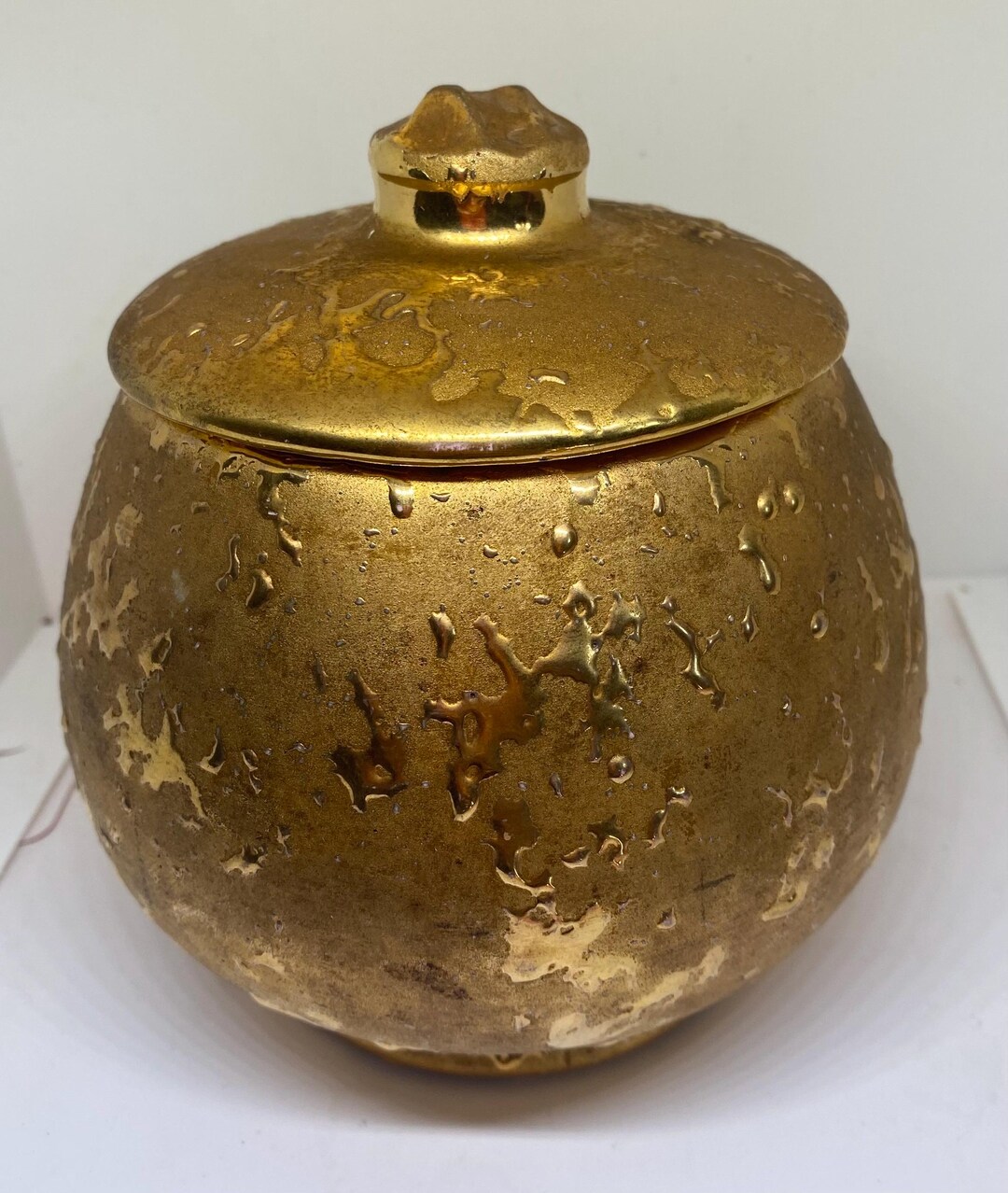 Vintage Mccoy Pottery "weeping Gold" 24k Sugar Jar - Etsy