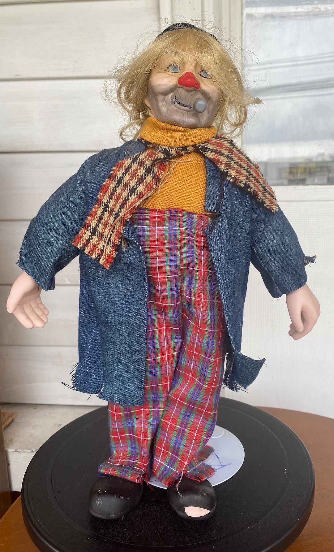 Vintage 16” Hobo Junction "fast Finger Jake" Porcelain Clown Doll ...
