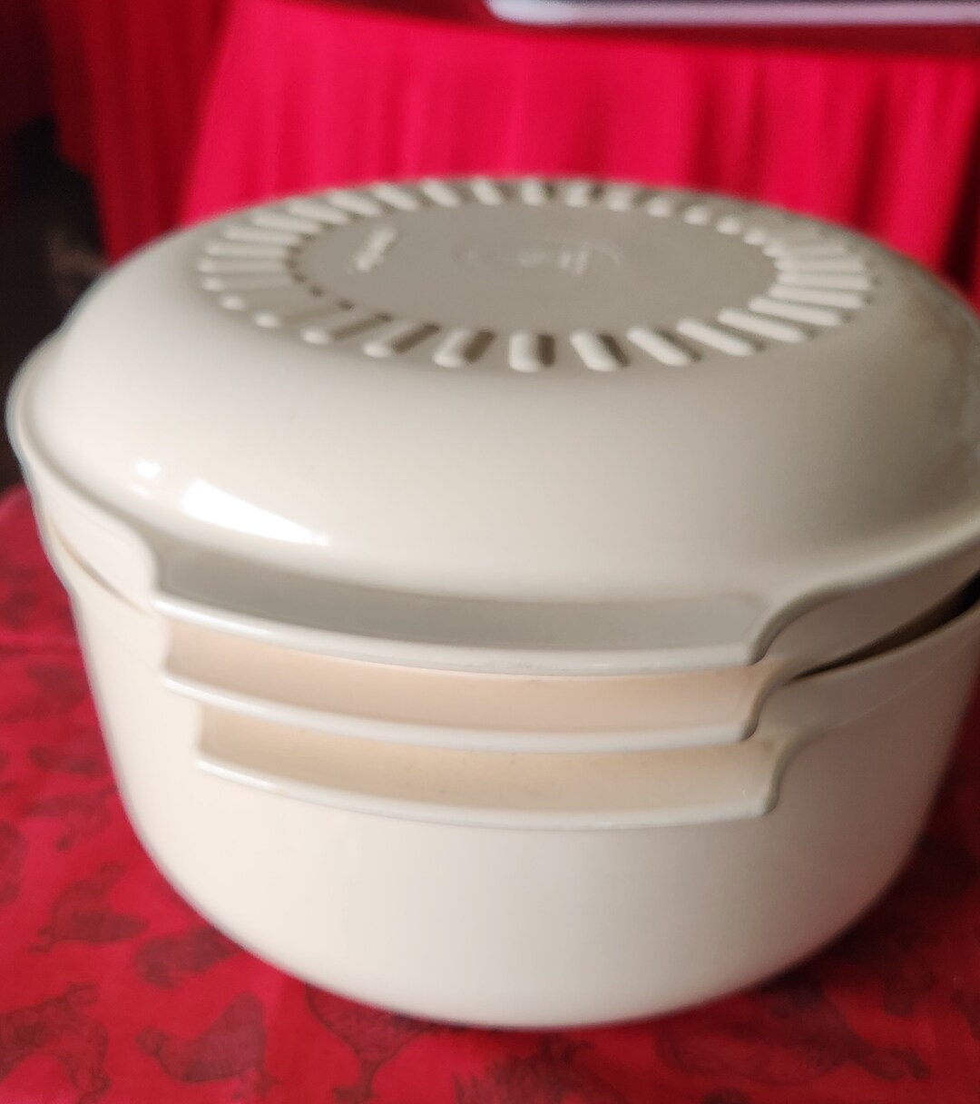 Vintage 3-piece Set Tupperware Stackable Microwaveable Cooker/steamer ...