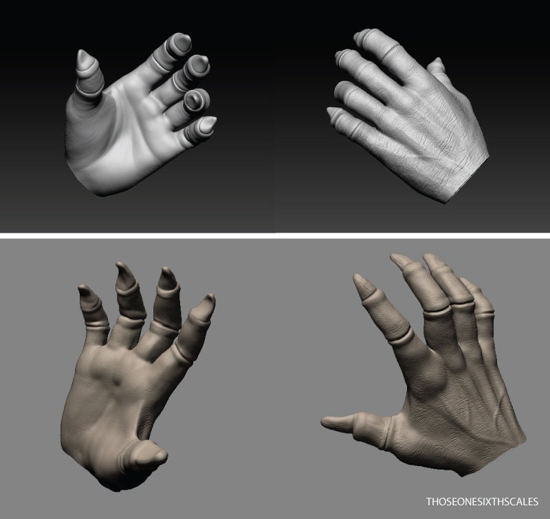 1/6th Bith Hand Sculpts Digital File - Etsy