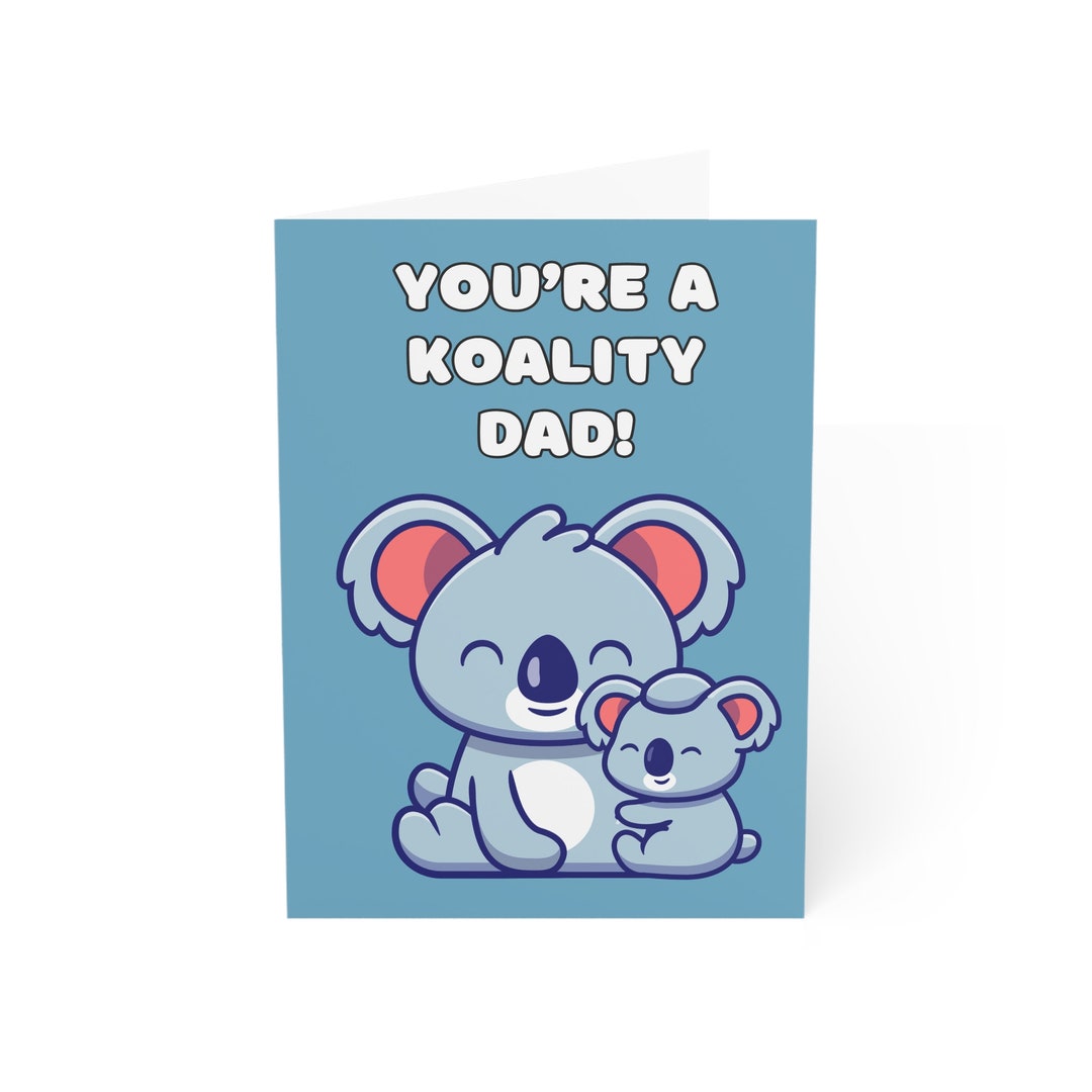 Koality Dad Father's Day Card: Funny Kawaii Greeting Card - Etsy