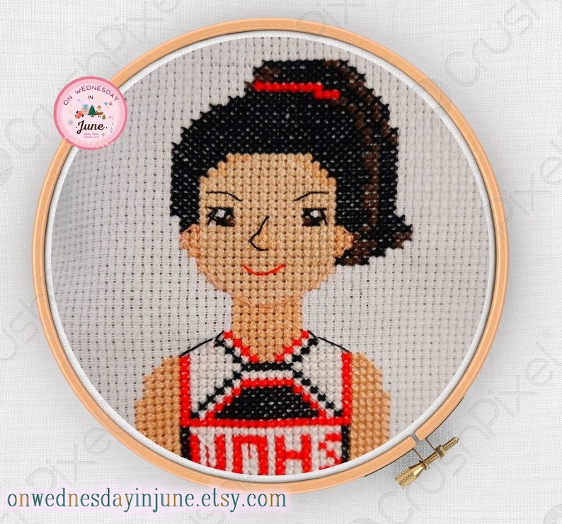 A Cheerleader Cross Stitch Pattern PDF Download (PDF Pattern, Pattern ...