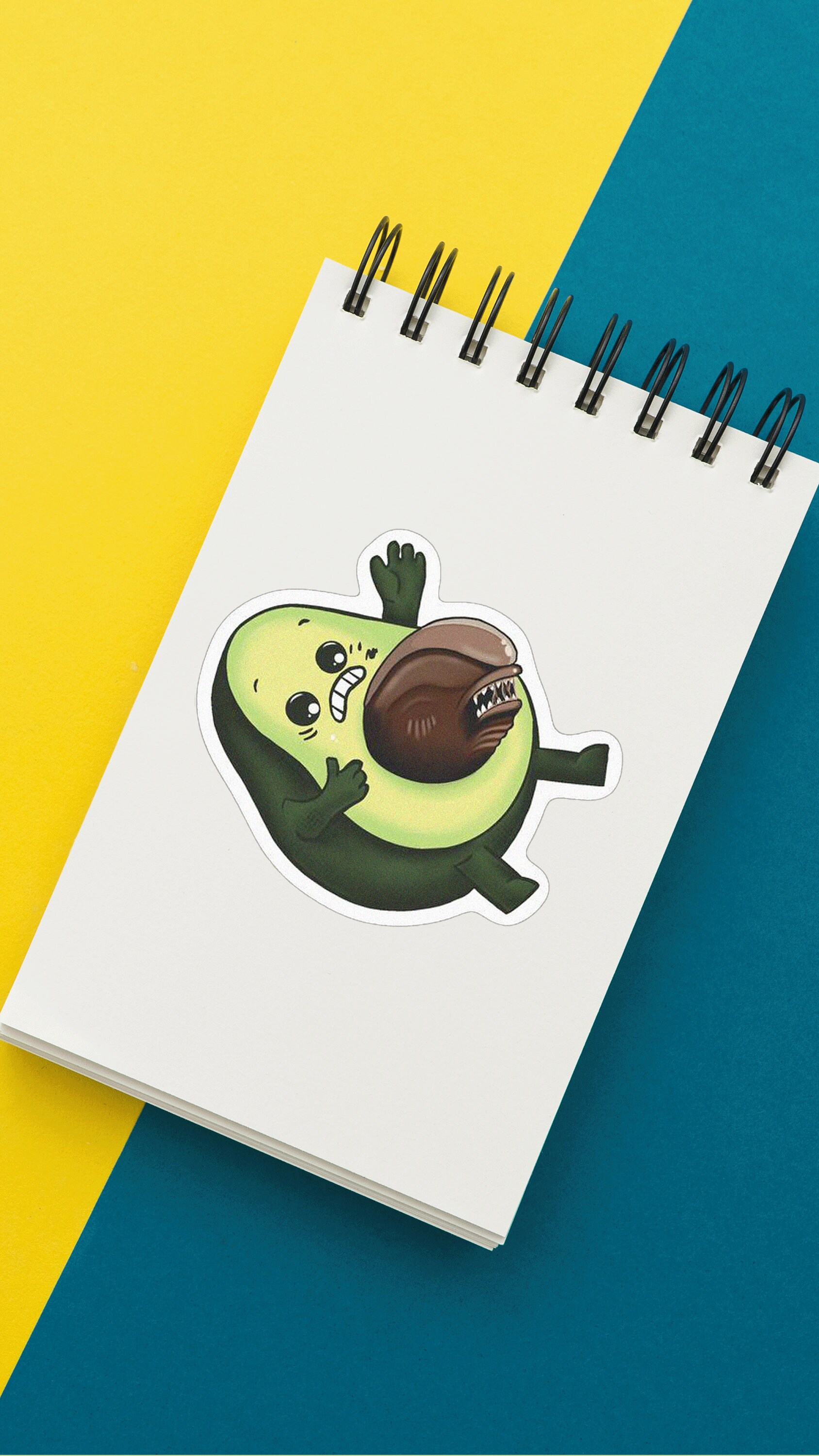 Stickers Avocado Alien, Cute Avocado Alien, Funny Avocado, Creep ...
