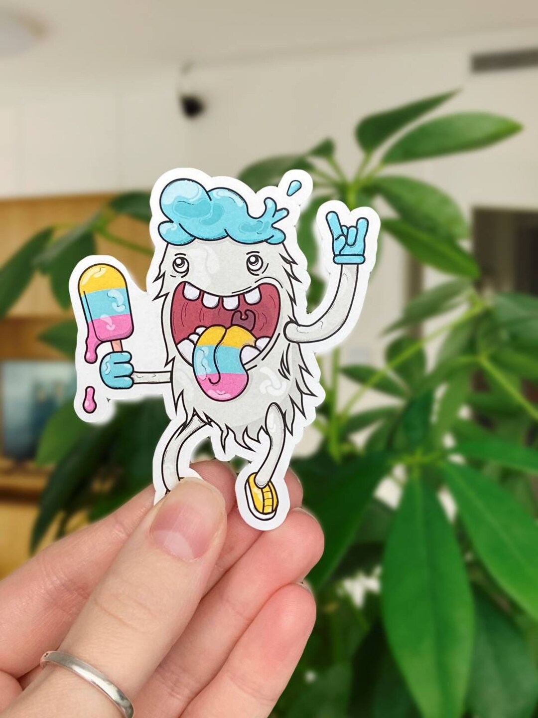 Yeti's Ice Cream Laptop Sticker Character Sticker Diary Sticker Tablet ...