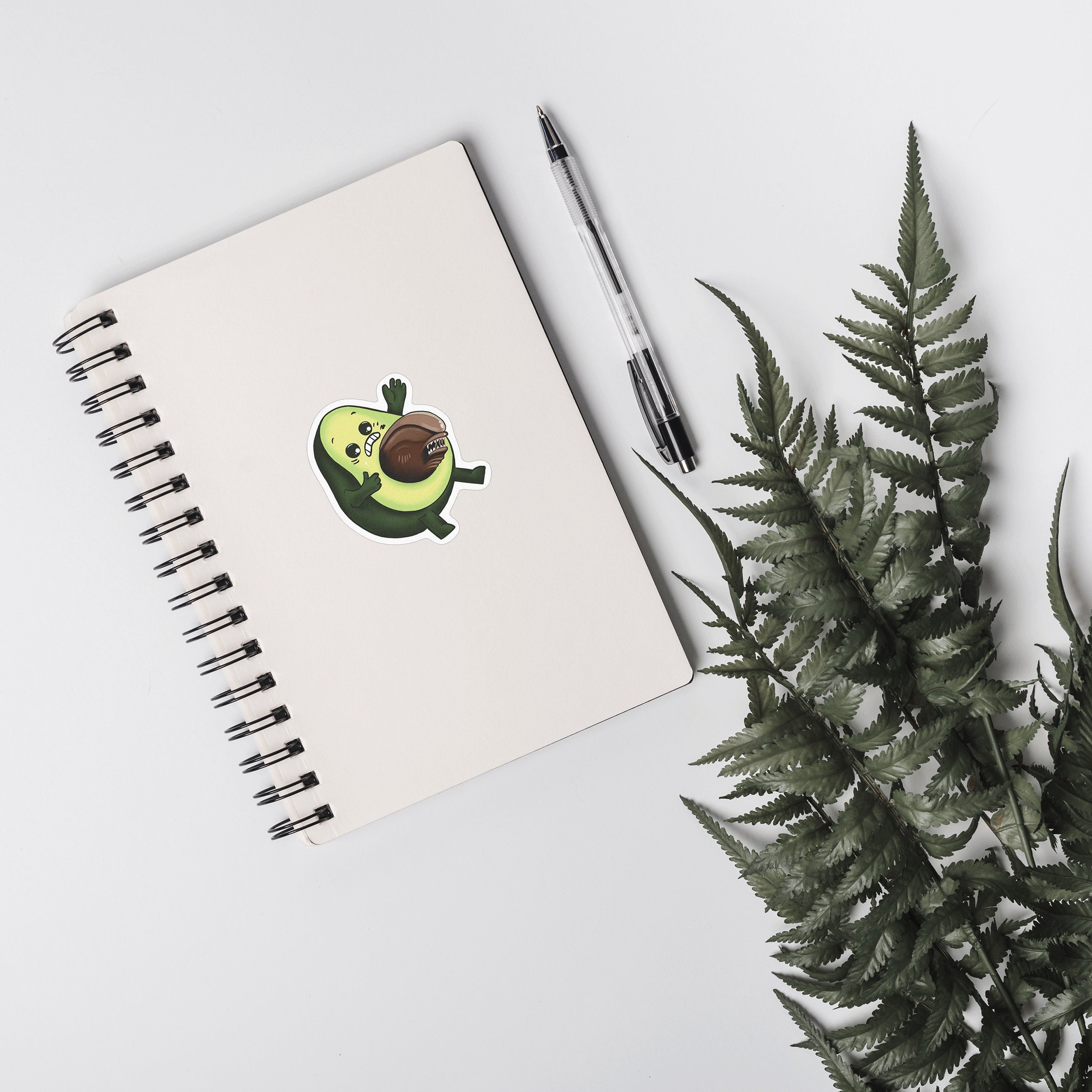 Stickers Avocado Alien, Cute Avocado Alien, Funny Avocado, Creep ...