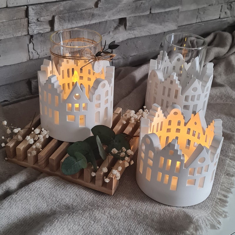 Deko häuser weiß - Etsy.de