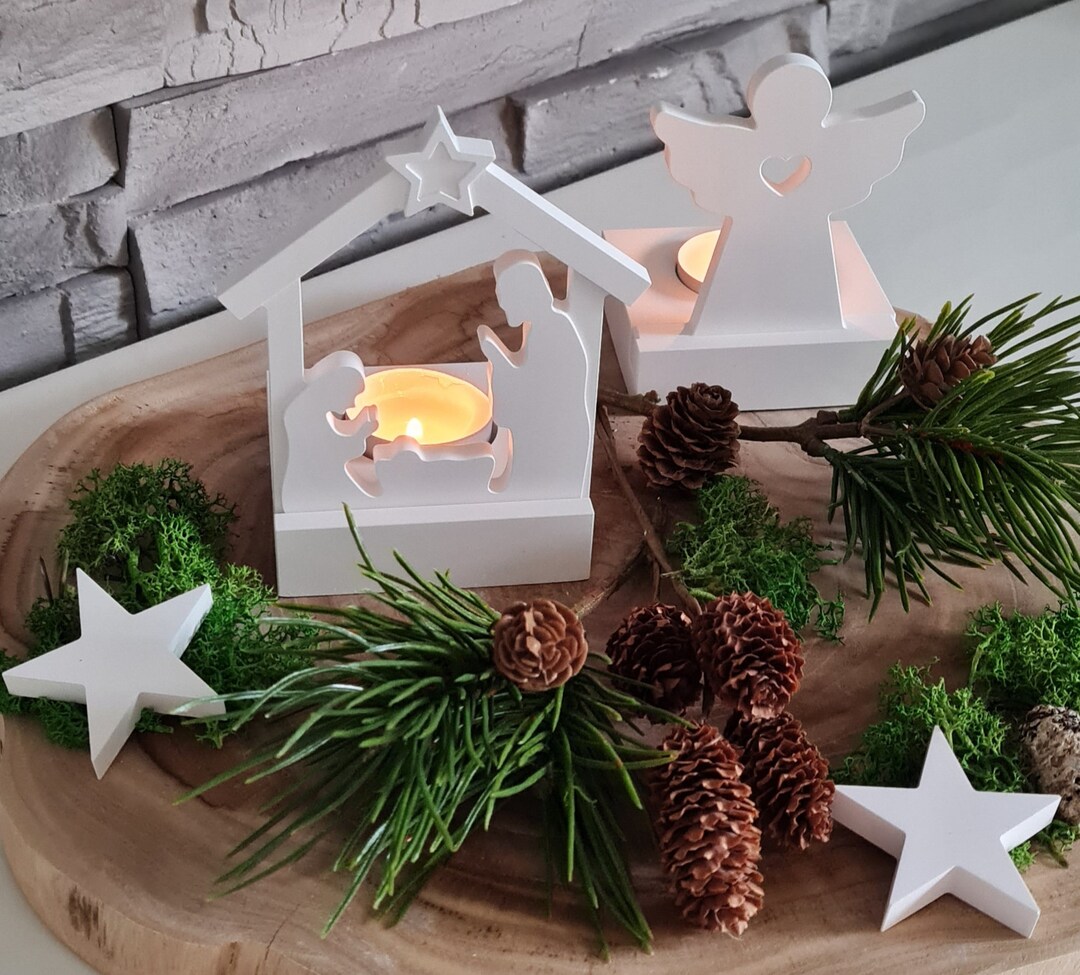 Tealight Holder With Opening for Star, Pumpkin, Light House Plates Made ...