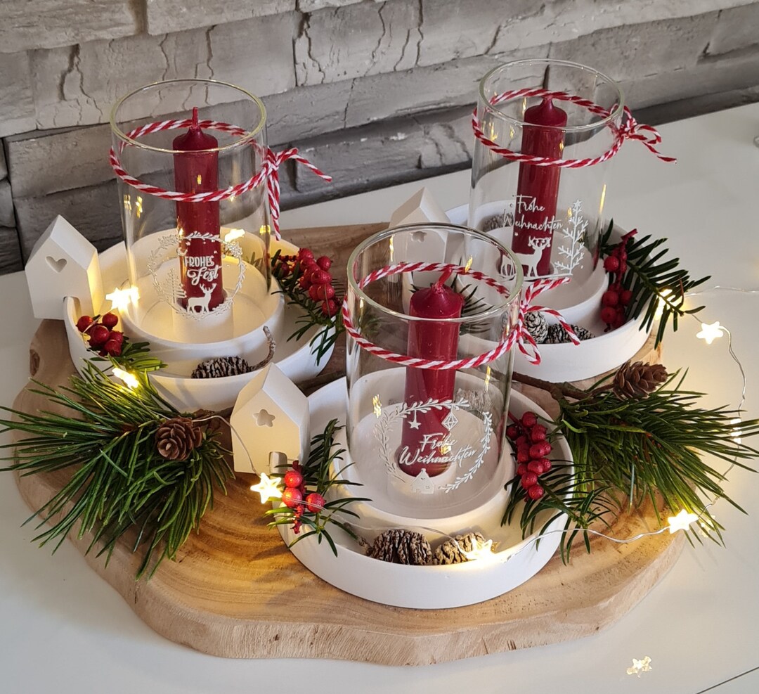 Set of Candle Holders With Lantern Candle and a Small House, Raysin ...