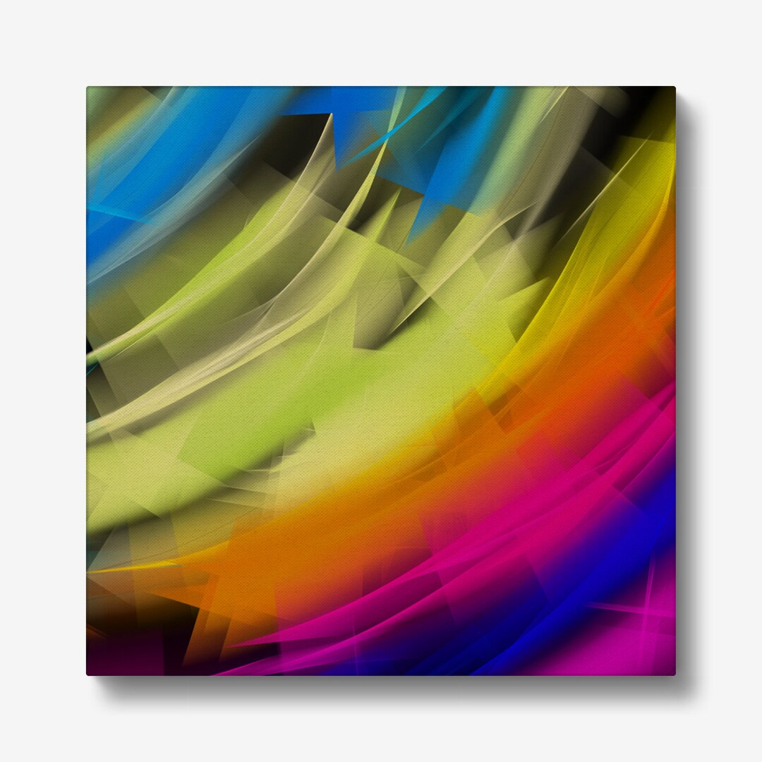 Abstract Art Square Canvas - ''overlap'' - Sized From 12x12in to ...