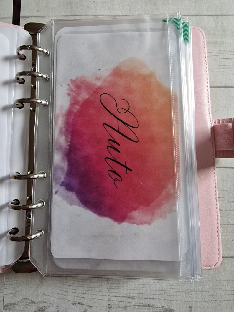 Dashboards Splashes of Color // Laminated // Suitable for A6 Binders // Set for Budget Binders ...