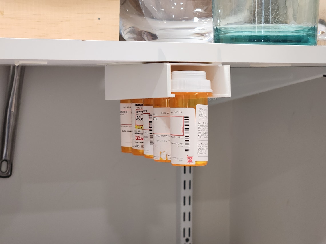 Keep Them On-sight and Organized: Pill Bottle Rack/ Storage for Pill ...