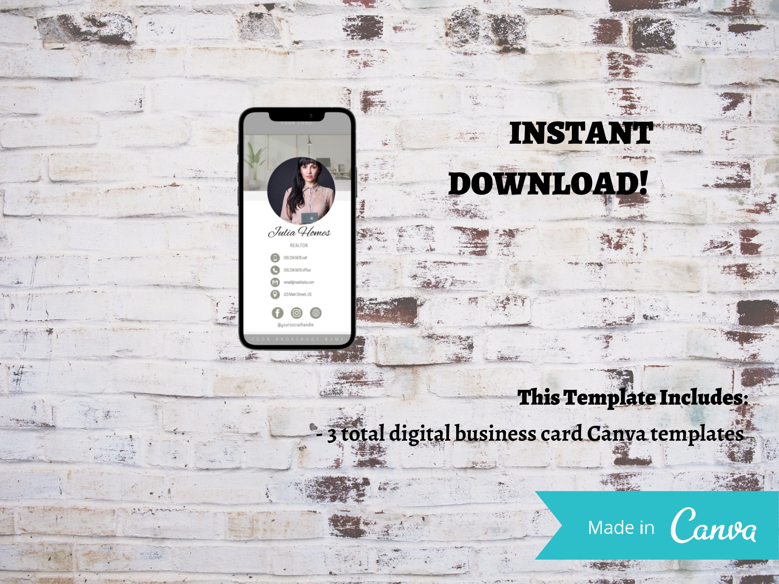 Digital Business Card Template Bundle From Digiblissx - Etsy