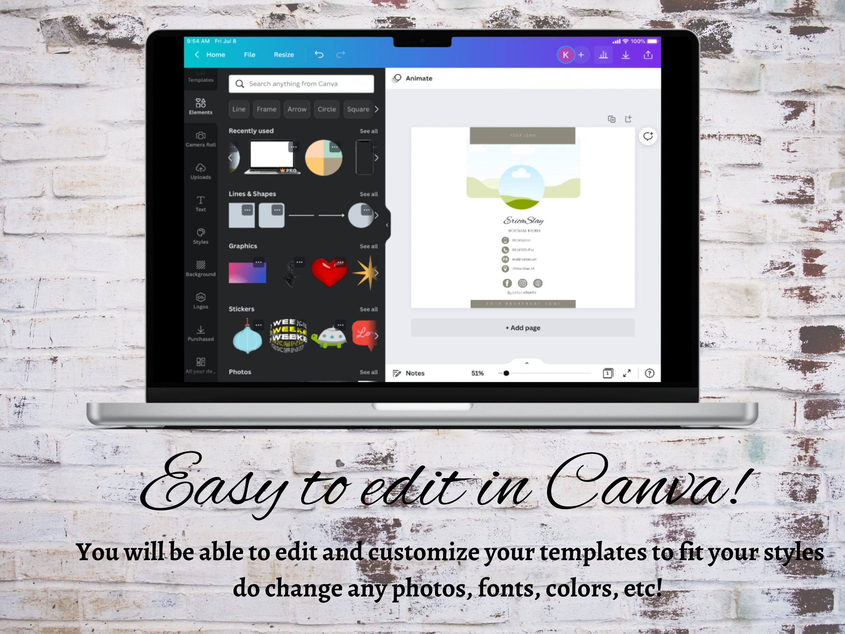 Digital Business Card Template Bundle From Digiblissx - Etsy