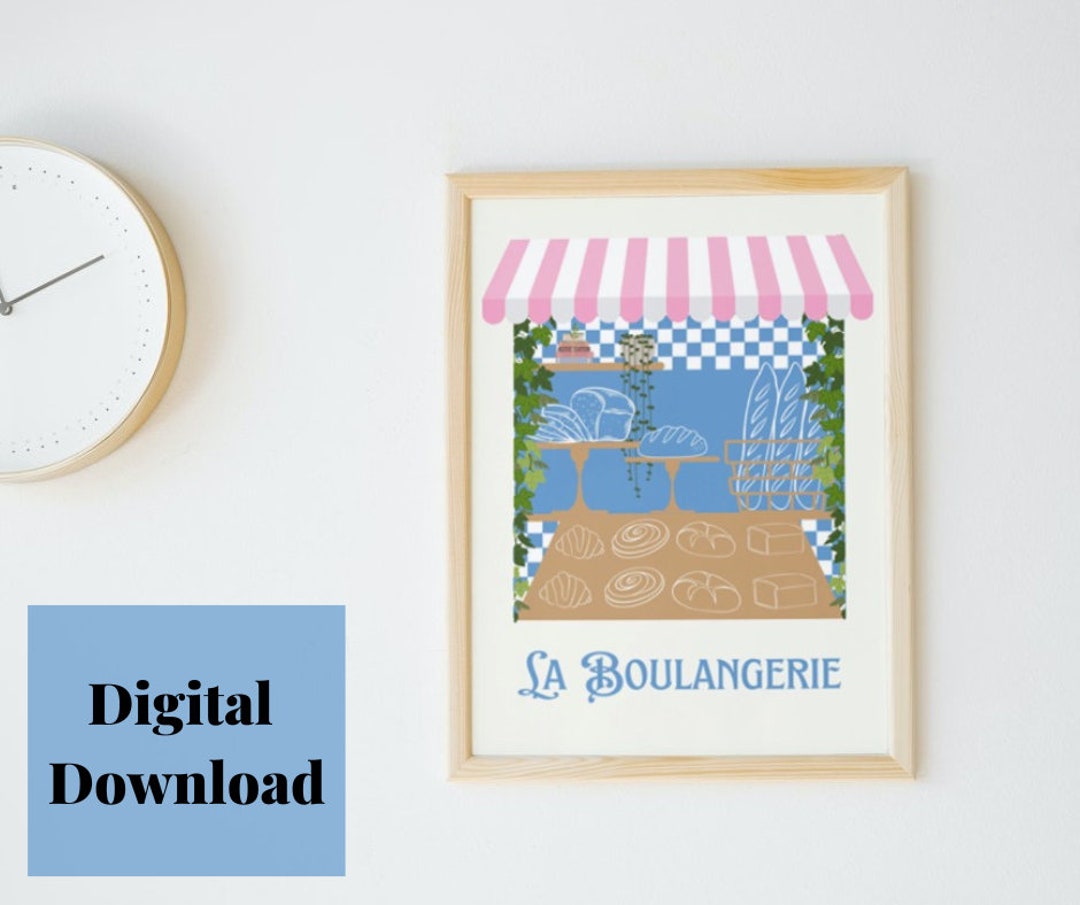 La Boulangerie Bakery Printable Wall Art Digital Download Print at Home ...