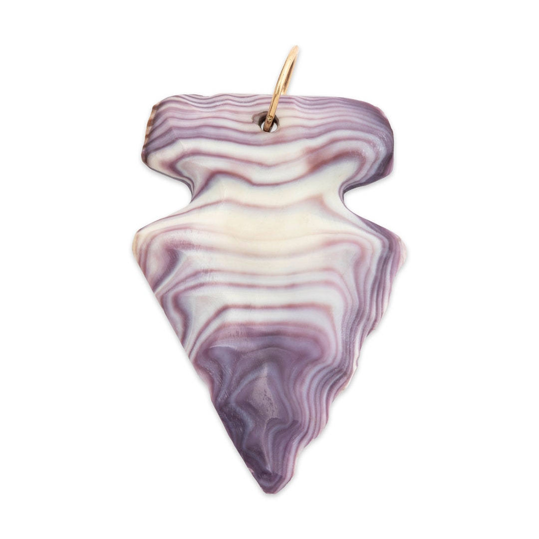 Vintage 14k Yellow Gold Quahog Shell Arrowhead Pendant - Etsy