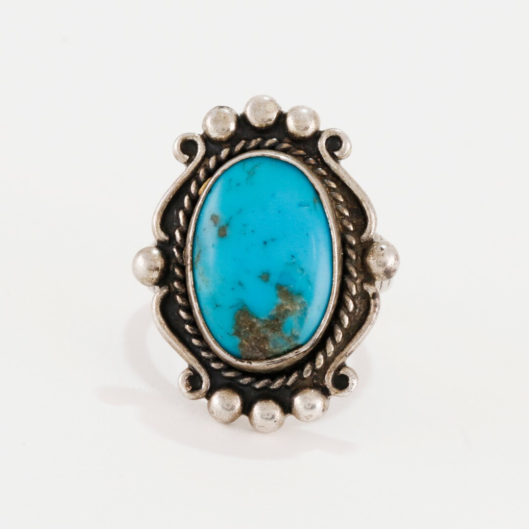 Bell Trading Post Sterling Silver Blue Turquoise Rain Drops Tendrils ...
