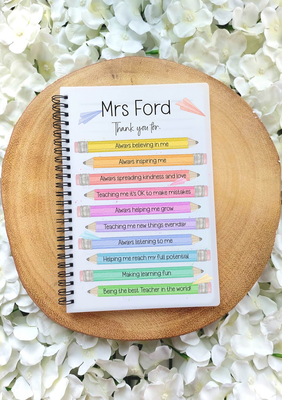 Personalised Teacher Notebook, Teacher Gifts, End of Term, Teacher ...
