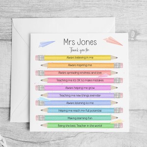 Personalised Teacher Card, End of Term 2024, Star Teacher, Teacher Gift ...