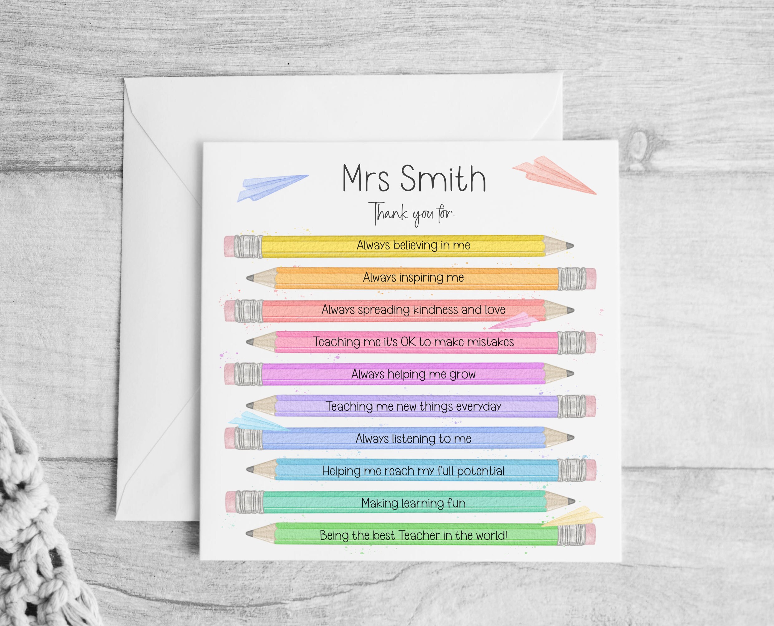 Personalised Teacher Card, End of Term 2024, Star Teacher, Teacher Gift ...