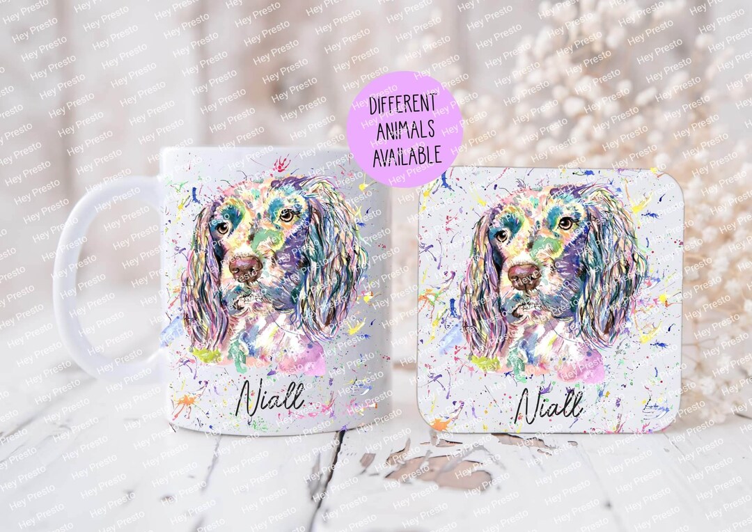 Personalised Cocker Spaniel Mug, Personalised Animal Mug, Cocker ...