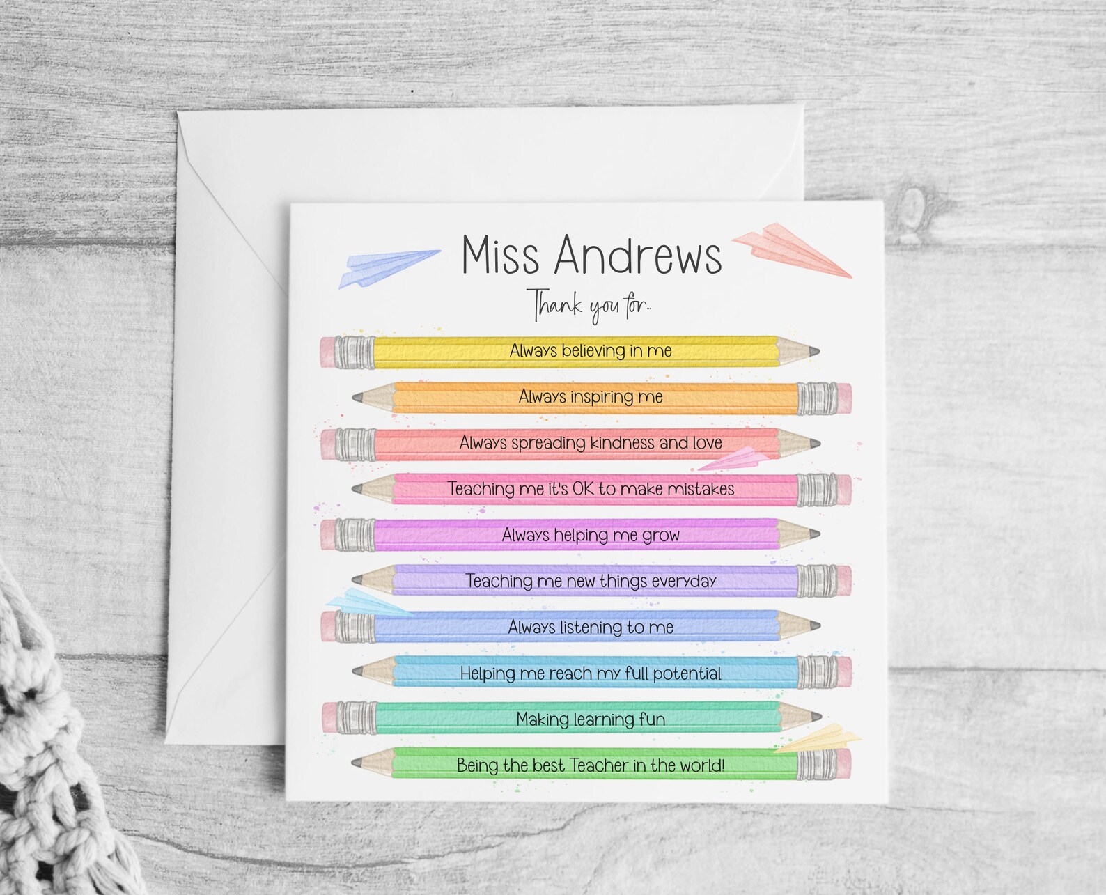 Personalised Teacher Card, End of Term 2024, Star Teacher, Teacher Gift ...