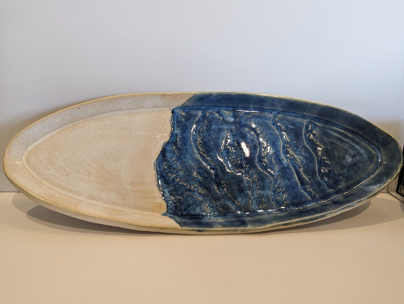 Handmade Ceramic Ocean Themed Tray- 13 Inches Long - Etsy