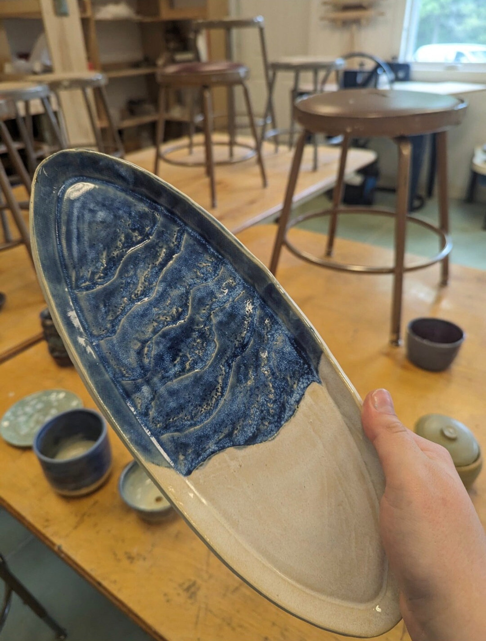 Handmade Ceramic Ocean Themed Tray- 13 Inches Long - Etsy